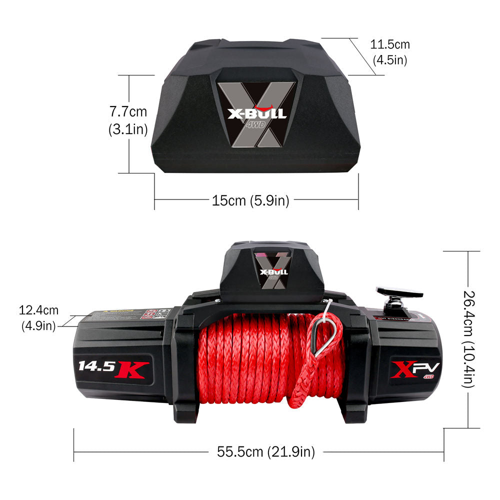 X-BULL Winch Control Box for 13500/14500 LBS with Multifuctional Remot ...